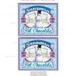 Snowman Cocoa Label Gift Tag Digital Download Printable Image Collage ...