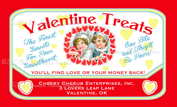 Valentine Candy Treat Vintage Label Digital Download Printable ...