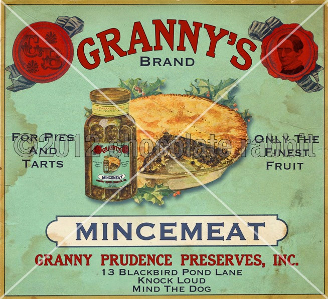 Vintage Christmas Thanksgiving Tag Label Printable Mincemeat Prim ...